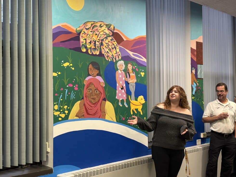 Amherst Senior Center unveils mural by college students - The Reminder