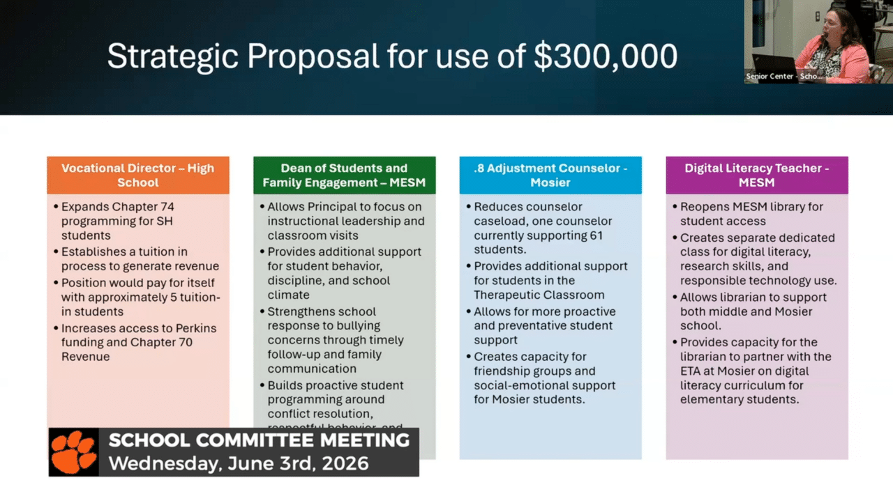 School Committee approves using free cash to fund three positions in ...